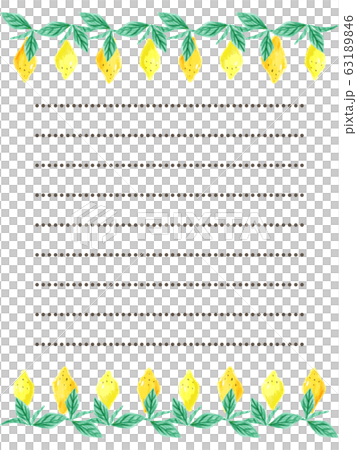 Watercolor lemon letter paper refreshing - Stock Illustration [63189846 ...