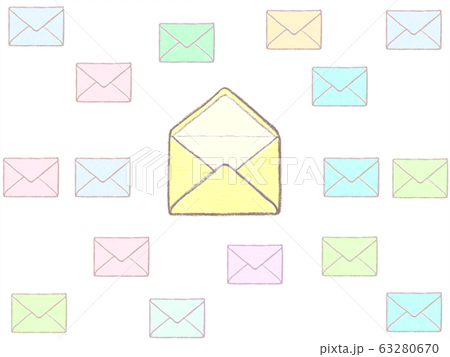 Opened and unopened emails Email open rate - Stock Illustration ...