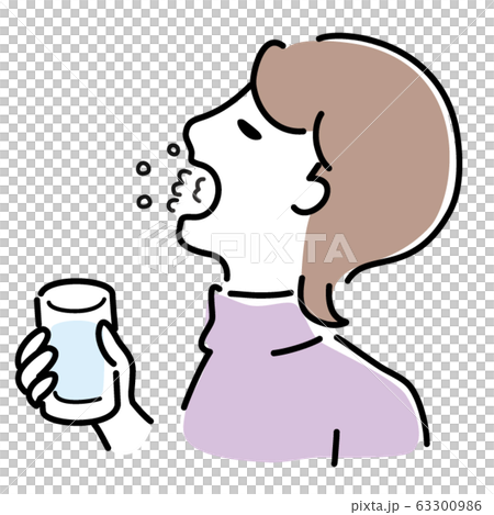 Gargle, woman, gargle, gargle woman, object,... - Stock Illustration ...
