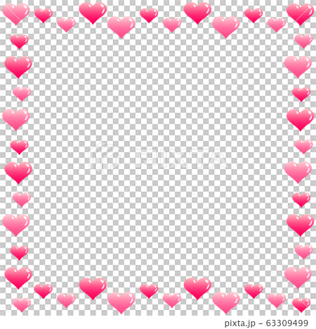 Heart frame square vivid pink - Stock Illustration [63309499] - PIXTA