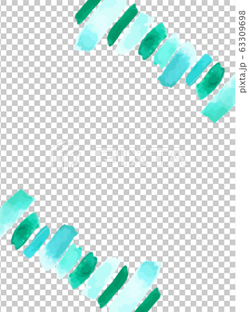 Watercolor hand painted blue line frame - Stock Illustration [63309698 ...