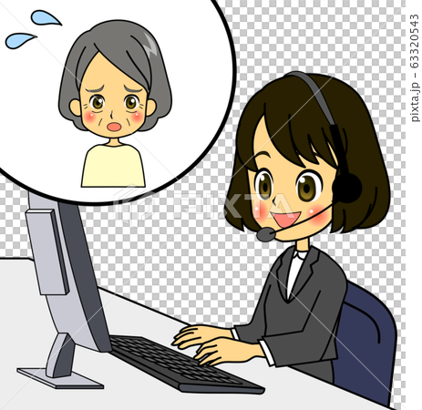 Manga style call center 1 - Stock Illustration [63320543] - PIXTA