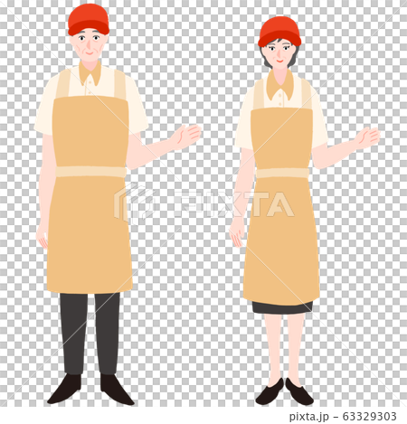 Fast food clerk Senior - Stock Illustration [63329303] - PIXTA