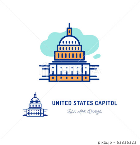 Capitol Building Line Drawing