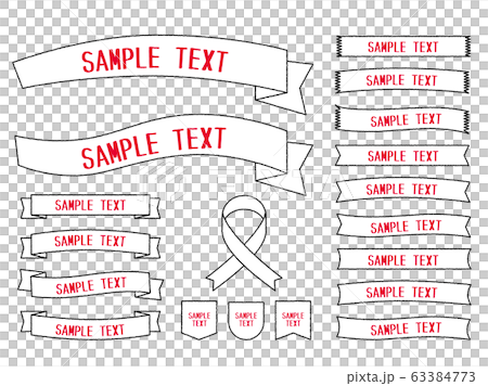 Frame set_Ribbon for heading_Hand drawing style - Stock Illustration ...