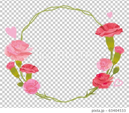 Carnation flower frame - Stock Illustration [63404533] - PIXTA