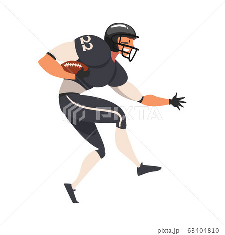 Cartoon Football Player Running