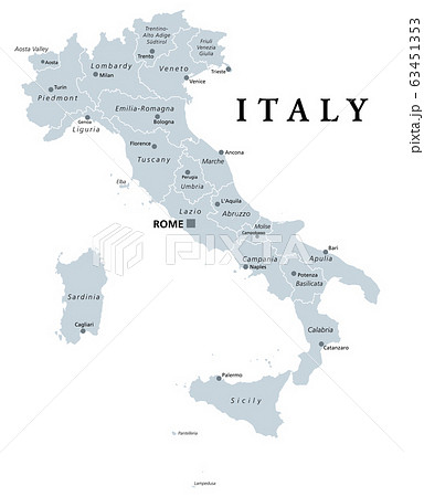 Italy Map Regions And Capitals Italy : Free Map, Regions | Bambini