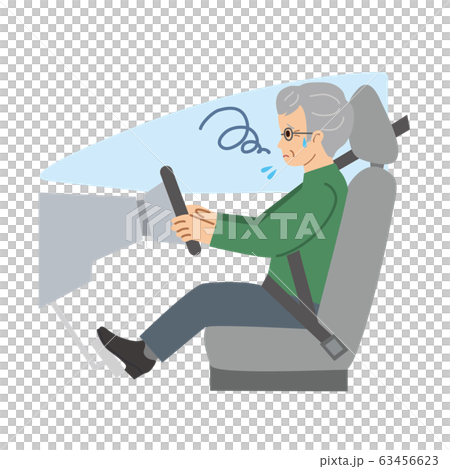 Senior illustration driving - Stock Illustration [63456623] - PIXTA