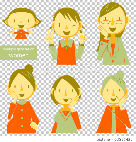 Simple woman icon set - Stock Illustration [63595423] - PIXTA