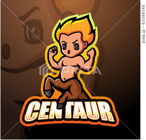 Centaur mascot esport logo design のイラスト素材 [63598540] - PIXTA