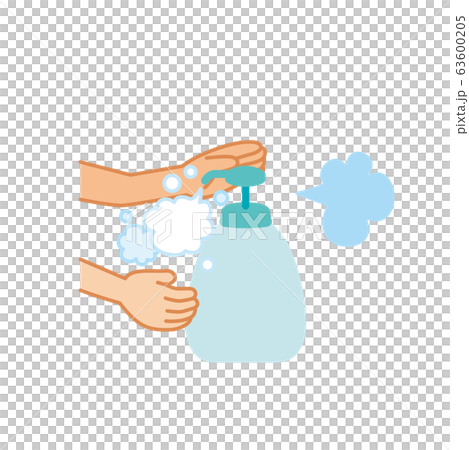 Simple figure washing hands with hand soap - Stock Illustration ...