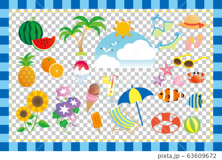 Summer materials collection - Stock Illustration [63609672] - PIXTA