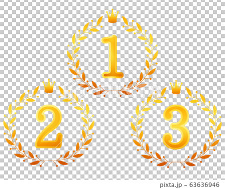 Crown number laurel ranking set - Stock Illustration [63636946] - PIXTA