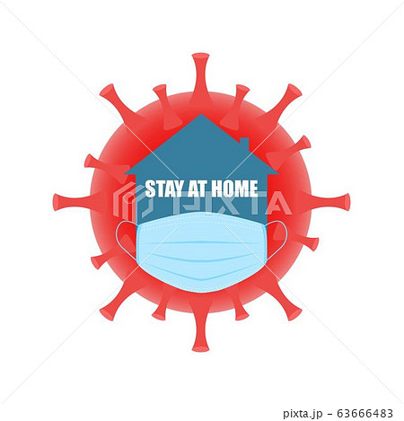Stay at home 4のイラスト素材 [63666483] - PIXTA