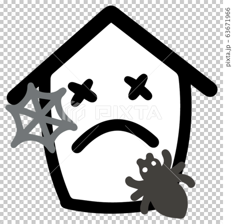 Weak face house icon (spider) - Stock Illustration [63671966] - PIXTA