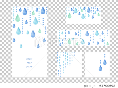 Rain Drop Frame & Banner - Stock Illustration [63700698] - PIXTA