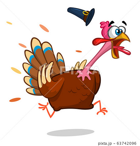 Thanksgiving Turkey Escape Cartoonのイラスト素材 [63742096] - PIXTA