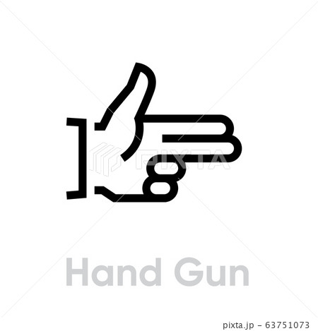Finger Gun Logo Cartoon Index Finger Icon Design Vector, Finger Icon,