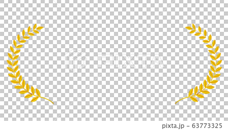 Golden metallic laurel wreath, laurel frame,... - Stock Illustration ...