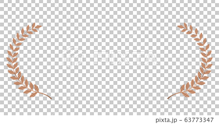 Copper colored laurel wreath, laurel frame,... - Stock Illustration ...