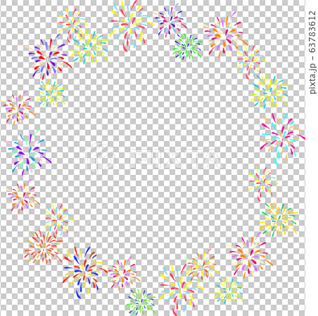 Fireworks circle frame - Stock Illustration [63783612] - PIXTA