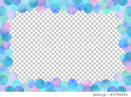 Polka dot frame painted in pastel - Stock Illustration [63798261] - PIXTA