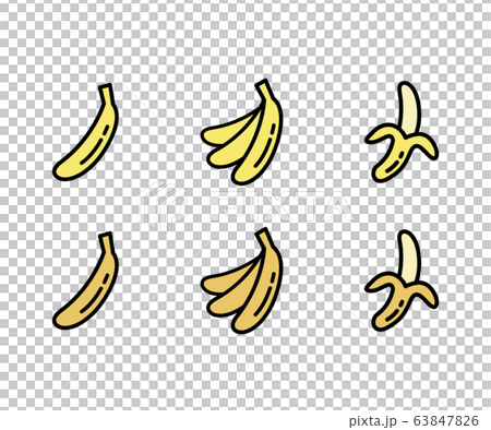 Set of banana icons / simple / illustration /... - Stock Illustration ...