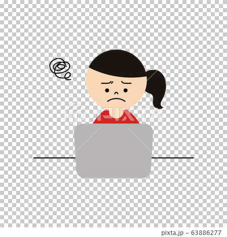 PC Puzzle Girl - Stock Illustration [63886277] - PIXTA