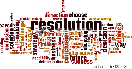 Resolution word cloudのイラスト素材 [63895486] - PIXTA