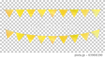 Set of watercolor texture garland - Stock Illustration [63908190] - PIXTA