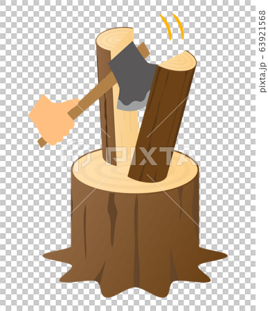 Log splitting - Stock Illustration [63921568] - PIXTA