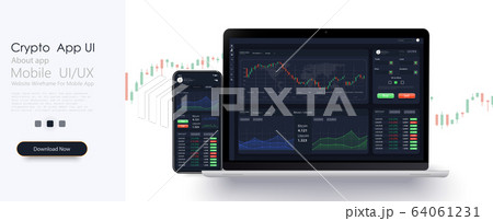 Trading platform interface with infographic...のイラスト素材 [64061231] - PIXTA