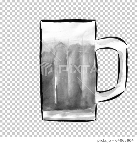 Beer mug (hand-painted ink) - Stock Illustration [64063904] - PIXTA