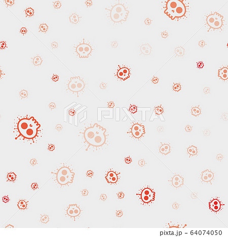 deadly virus Coronavirus SARS-CoV-2. Red Skull...のイラスト素材 [64074050] - PIXTA