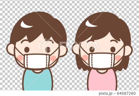 Child with mask - Stock Illustration [64087260] - PIXTA