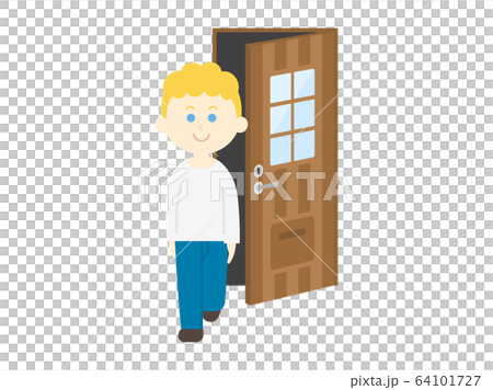Illustration of a white man going out - Stock Illustration [64101727 ...