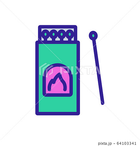a box of matches icon vector outline illustrationのイラスト素材 [64103341] - PIXTA