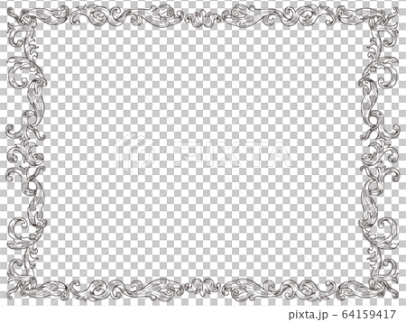 Frame_Medieval pattern_Line only - Stock Illustration [64159417] - PIXTA