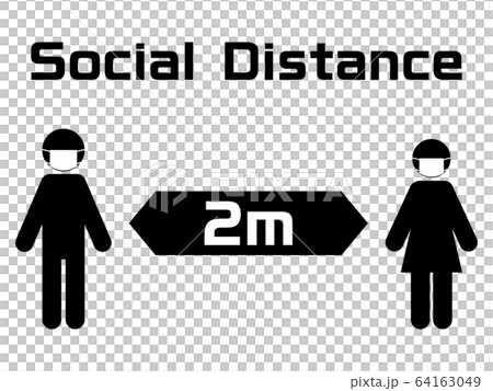 Social distance, social distance, pictogram, 2... - Stock Illustration ...