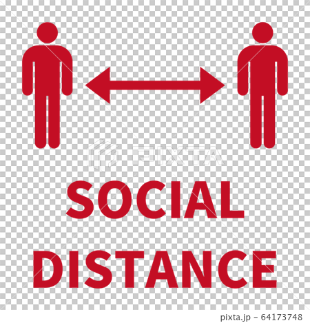 Pictogram representing social distance - Stock Illustration [64173748 ...