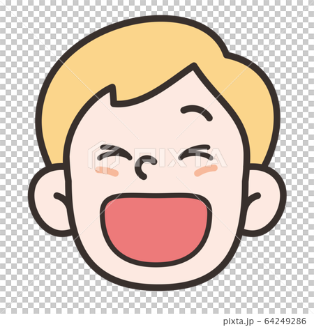 Boy 2 front face laugh - Stock Illustration [64249286] - PIXTA