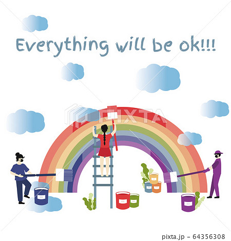 Hope Coronavirus Rainbow concept. Motivationalのイラスト素材 [64356308] - PIXTA