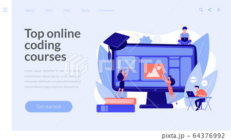 Web development courses concept landing pageのイラスト素材 [64376992] - PIXTA
