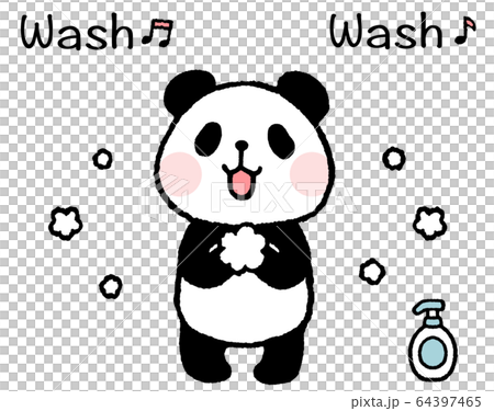 Hand wash panda - Stock Illustration [64397465] - PIXTA