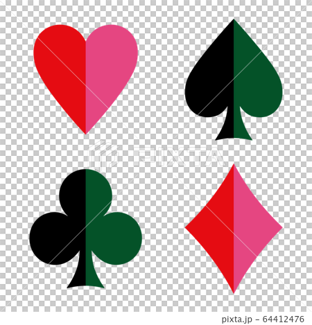 Playing card mark set (two-tone) - Stock Illustration [64412476] - PIXTA