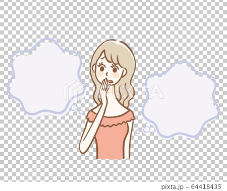 Female balloon, worry, anxiety - Stock Illustration [64418435] - PIXTA