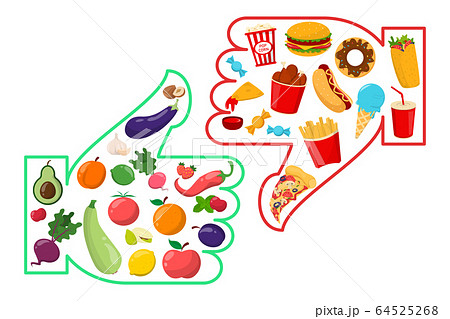 Healthy And Junk Food Clipart Images