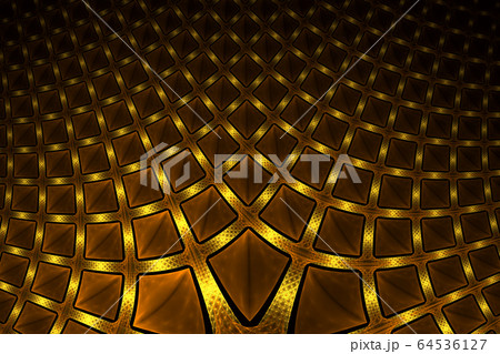 Fantasy hexagonal fractal design. Digital art. 3Dのイラスト素材 [64536127] - PIXTA