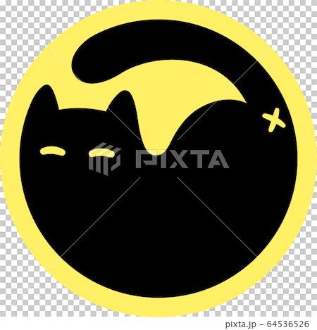 Black cat circle logo - Stock Illustration [64536526] - PIXTA